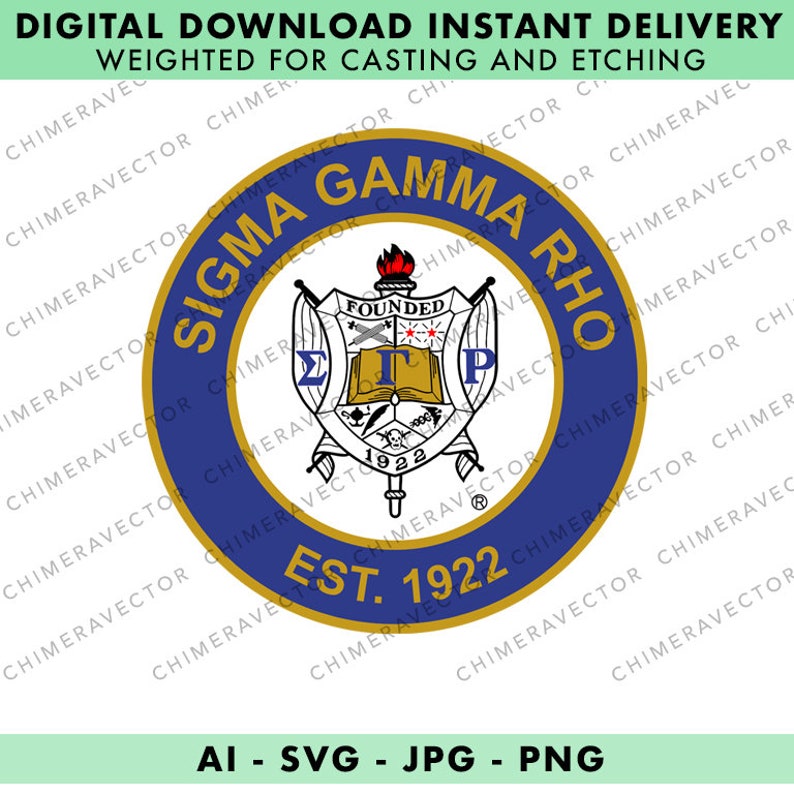 Sigma Gamma Rho Sorority Seal - Svg - Png - Ai - Full Color - Etsy