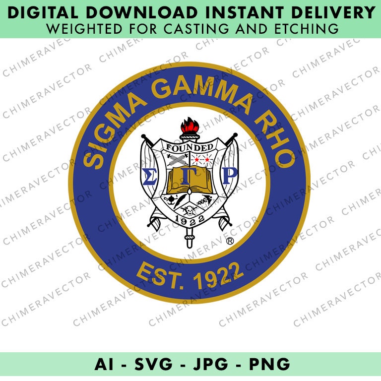 Sigma Gamma Rho Sorority Seal - Svg - Png - Ai - Full Color - Etsy