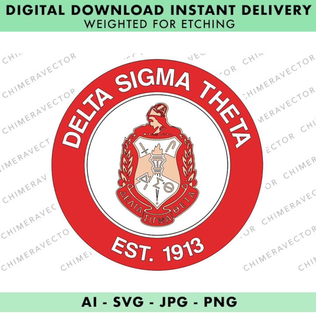 DELTA SIGMA THETA Sorority Seal - Svg - Png - Ai - Full Color and ...