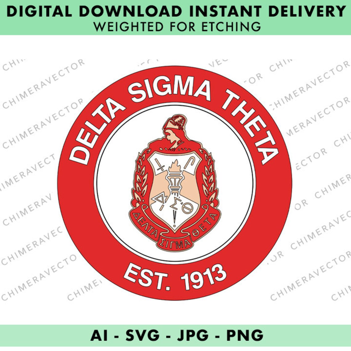 DELTA SIGMA THETA Sorority Seal - Svg - Png - Ai - Full Color and ...