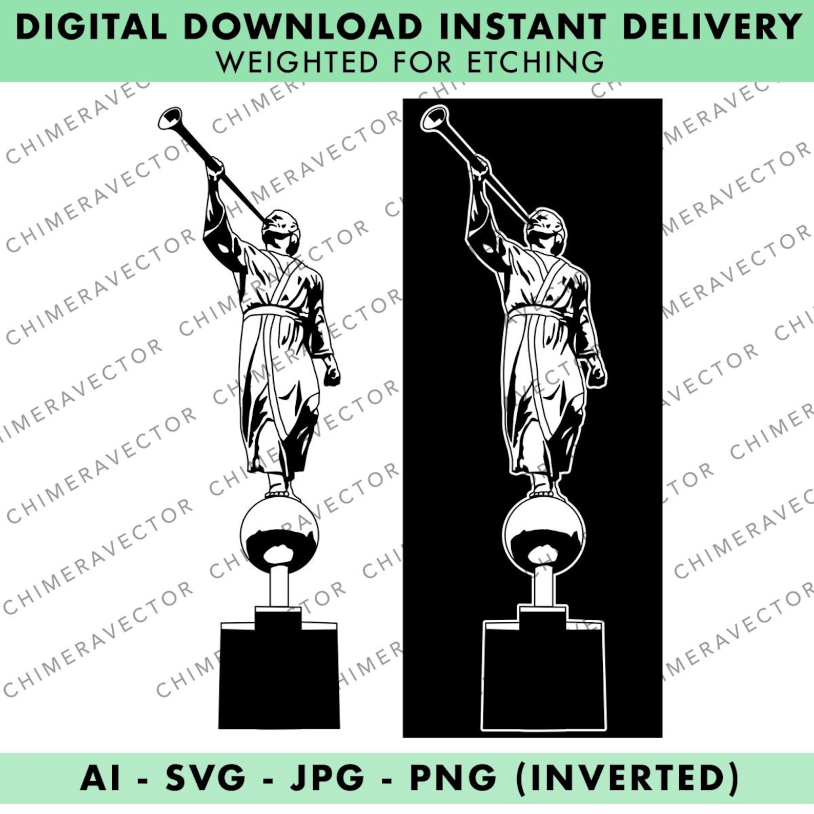 Angel Moroni Logo - Mormon LDS - Svg - Ai - Jpg - Png (including ...