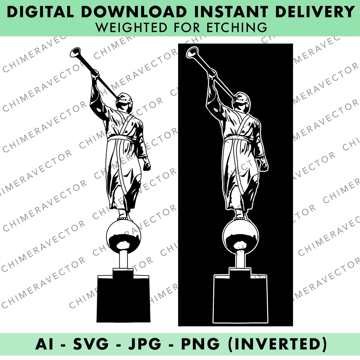 Angel Moroni Logo - Mormon LDS - Svg - Ai - Jpg - Png (including ...