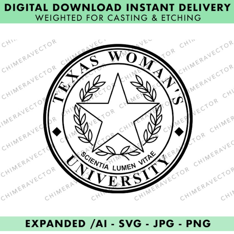 Texas Woman's University Logo - SVG - Ai - Etsy