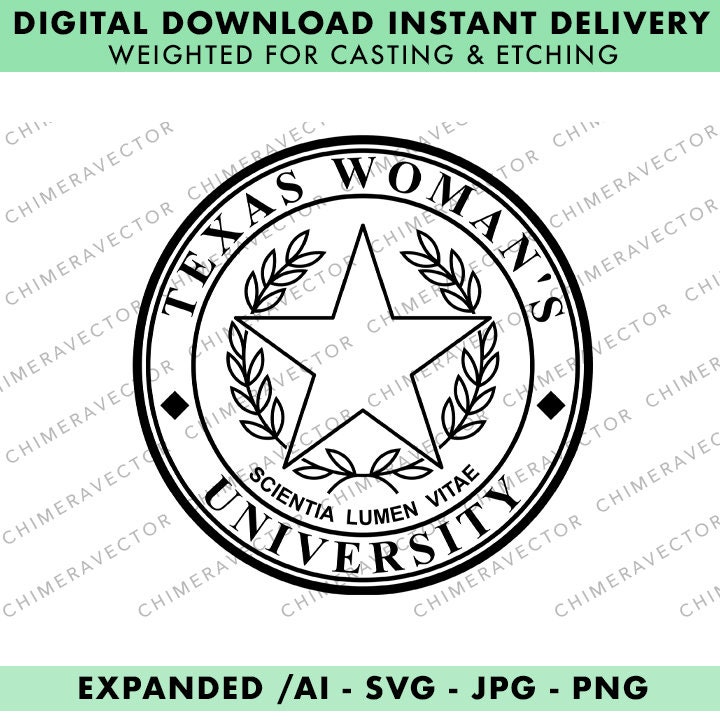 Texas Woman's University Logo - SVG - Ai - Etsy