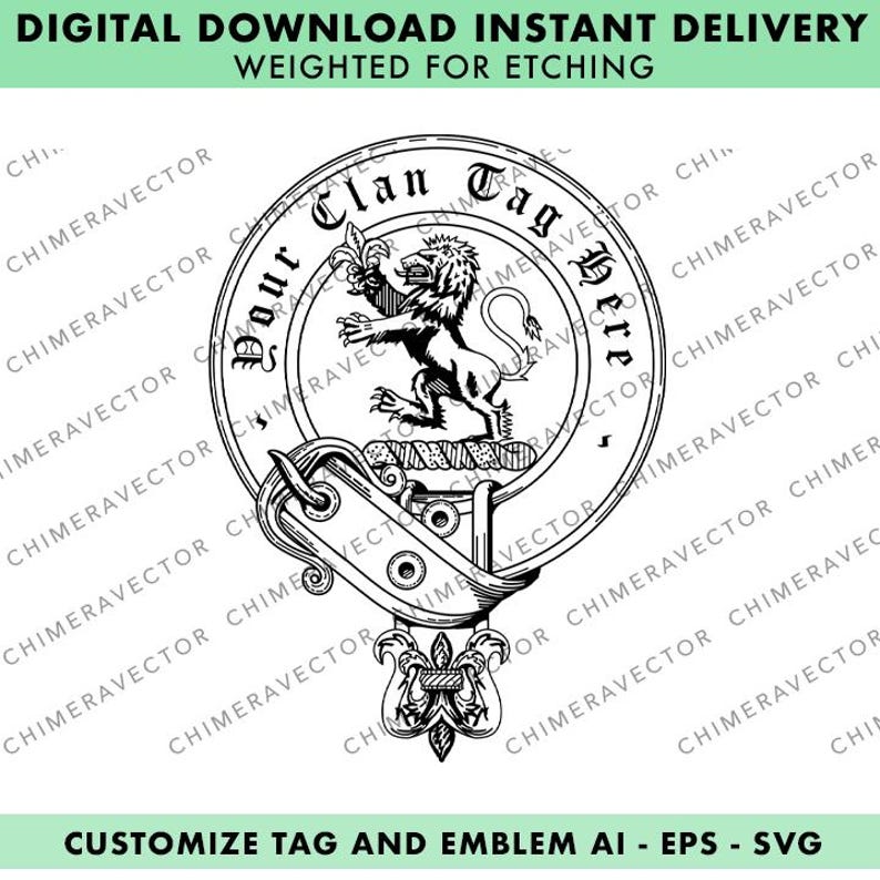 Scottish Clan Emblem (customize Name and *optional* Emblem) - Eps - Ai ...