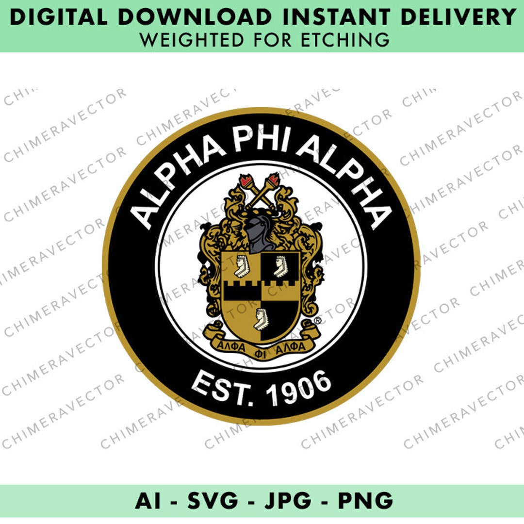 ALPHA PHI ALPHA Fraternity Seal - Svg - Png - Ai - Jpg - Full Color - Etsy