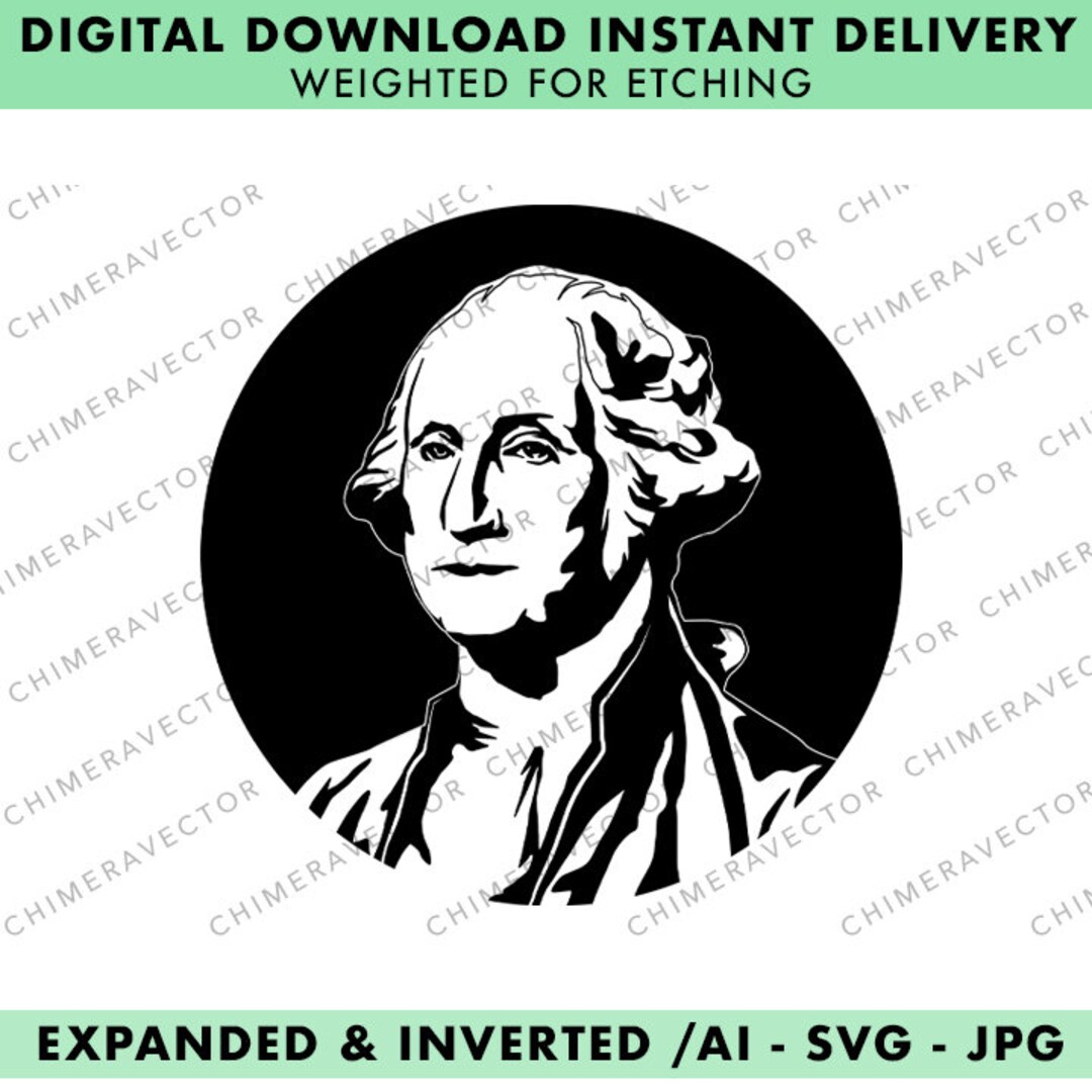 President George Washington SVG Ai - Etsy