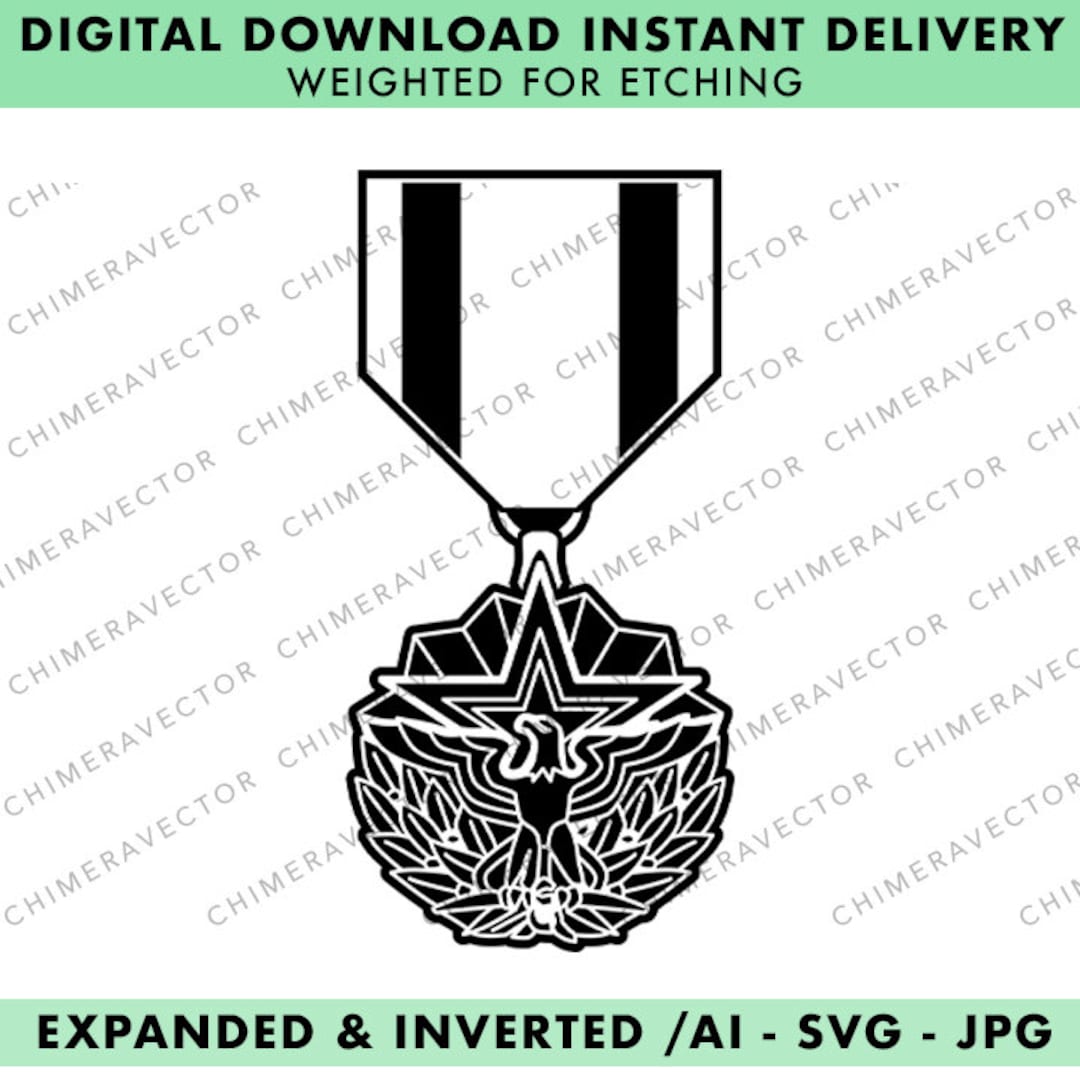 Meritorious Service Medal (MSM) Logo - Ai - Svg - Png - Etsy
