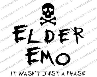 Elder Emo - It Wasn't Just a Phase - Etsy
