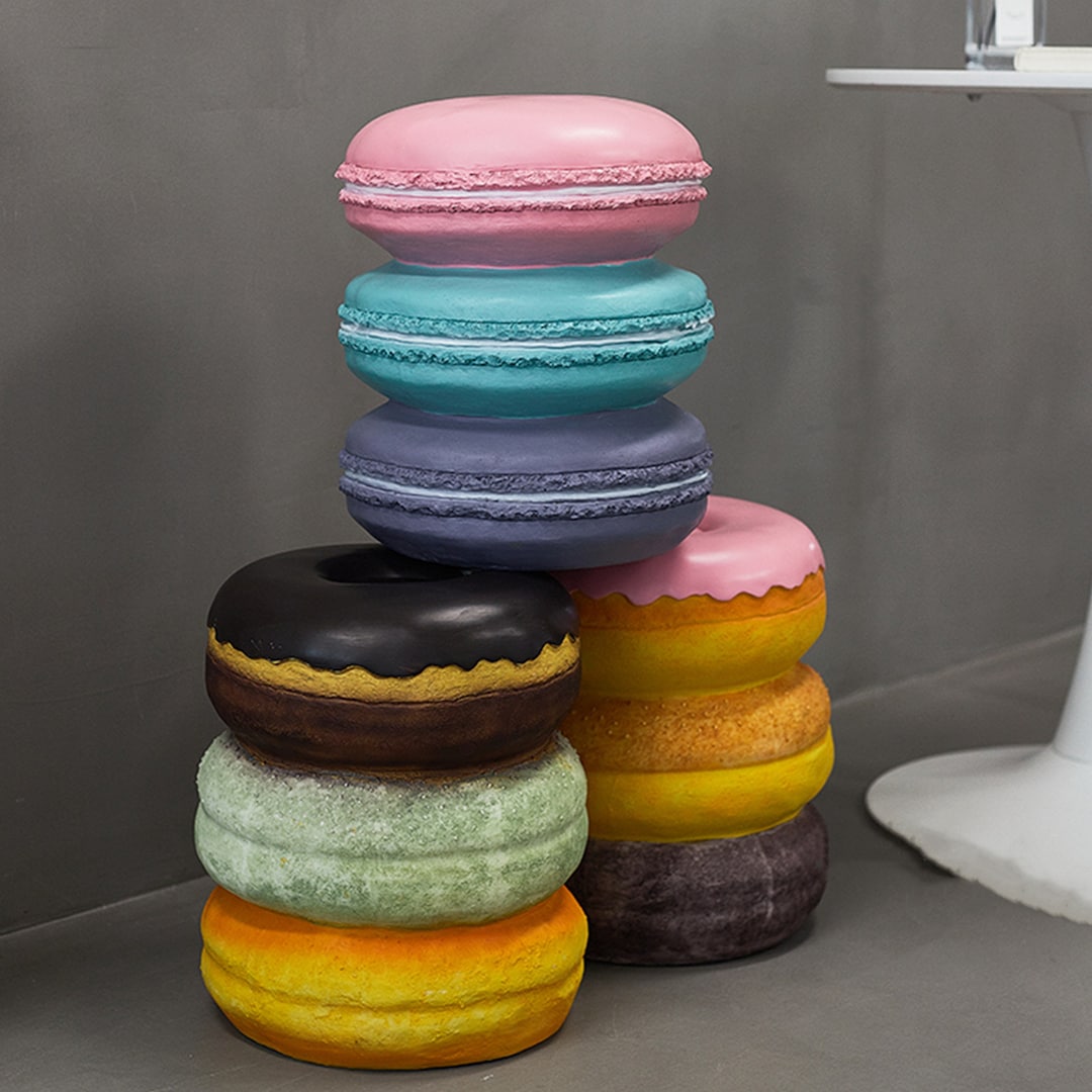 Macaroon Donut Burger Stools Creative Food Stool Unique Home - Etsy ...