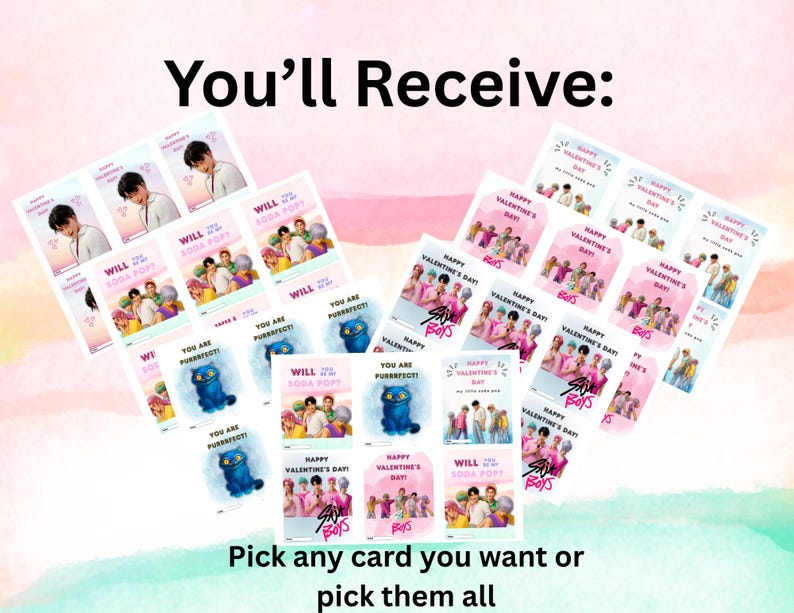 K Pop Demon Hunter Saja Boys Printable Valentine's Day Cards | Huntrx ...