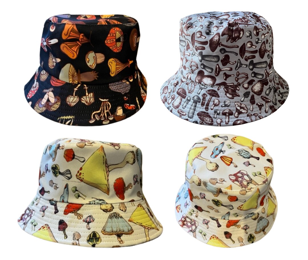 Reversible Mushroom Bucket Hat Bucket Hat Women Festival Sun Hat Men ...