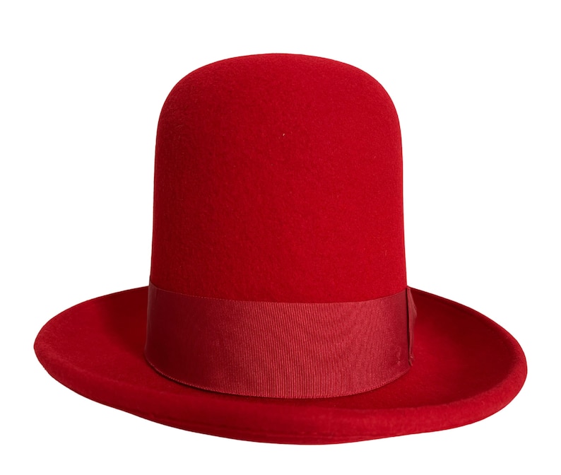 Very Tall Bowler Hat Tall Bowler Feather Hat Red Tall Blower - Etsy UK