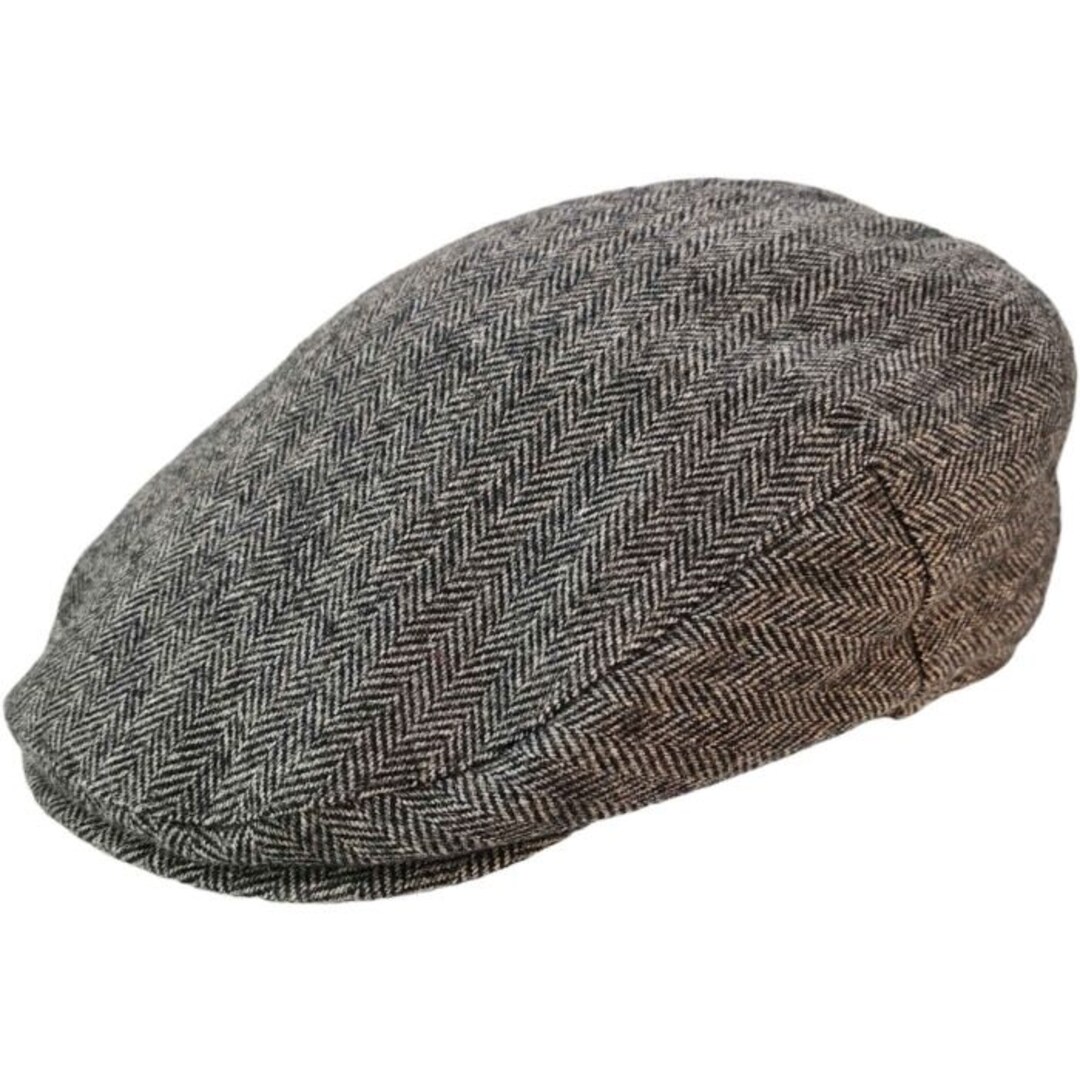 Classic Herringbone Wool Flat Cap Traditionally Styled Irish Driving ...