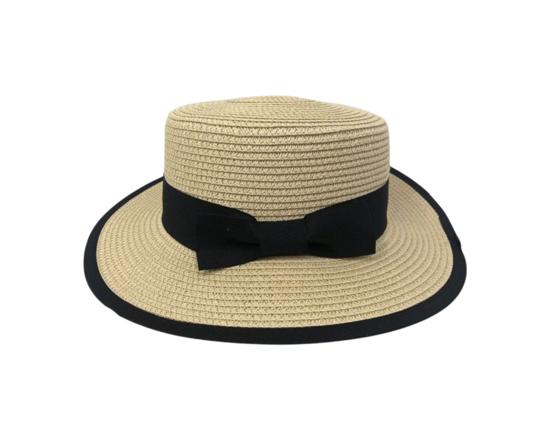 Boater Gondolier Straw Hat: the Perfect Sennit Summer Hat for - Etsy