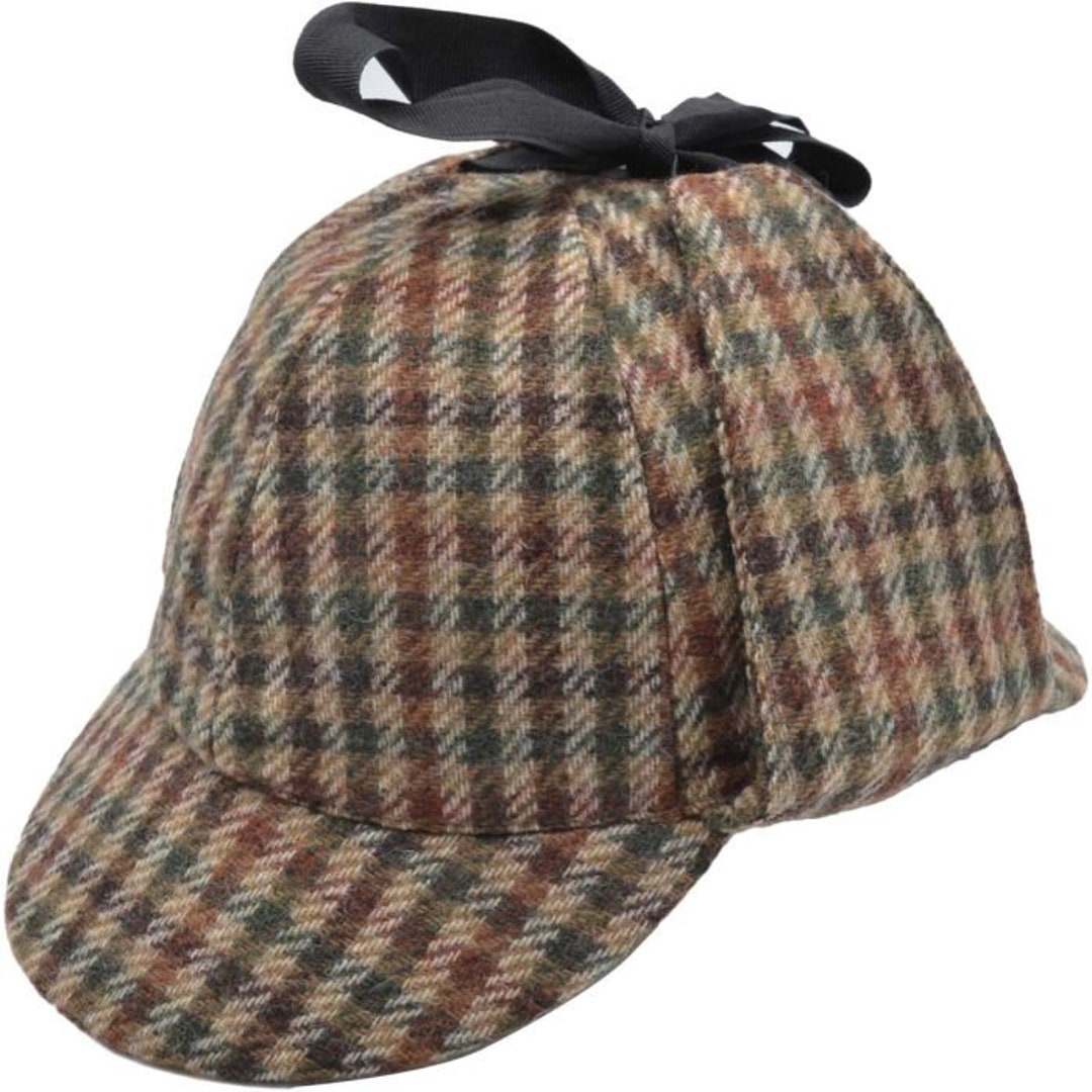 Sherlock Holmes Hat, the Iconic Deerstalker Tweed Hat, Light Brown Hat ...