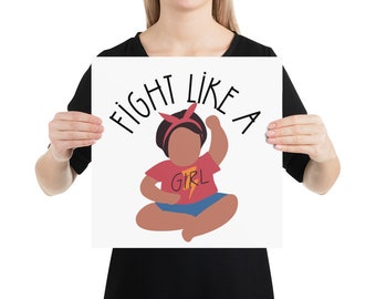 Fight Like a Girl Poster - Etsy