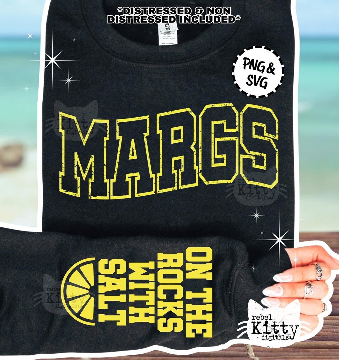 Margs on the Rocks With Salt PNG SVG | Trendy Summer Design (digital ...