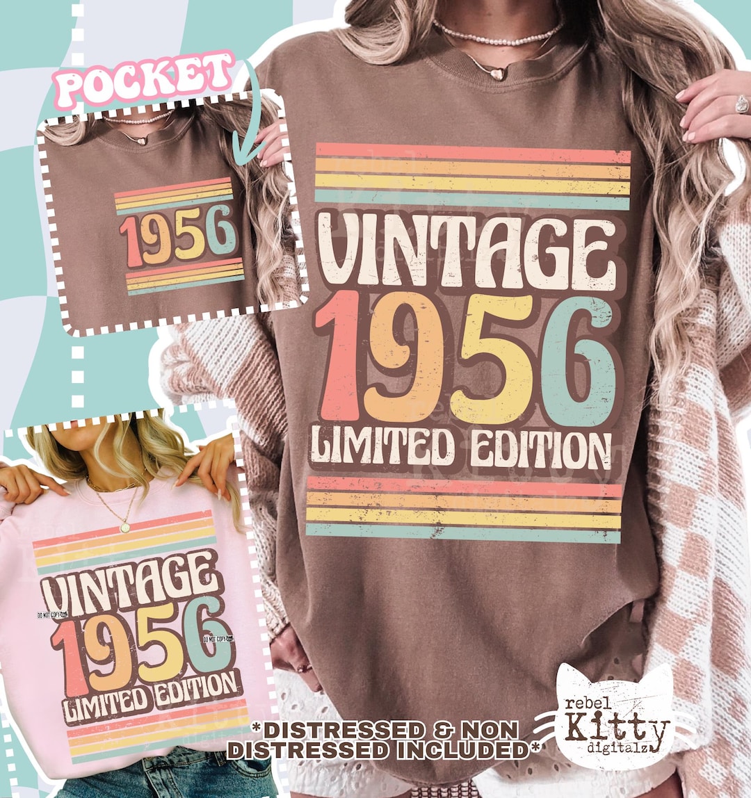 Vintage 1956 Limited Edition PNG | SVG | 1956 Geburtstag | 70er ...