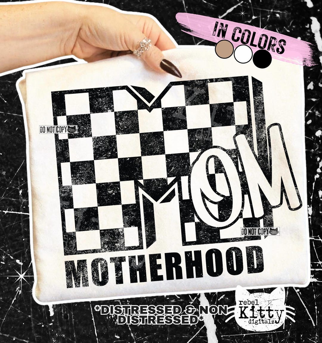 Checker Mom Motherhood Design | Sublimation PNG SVG (digital Download ...