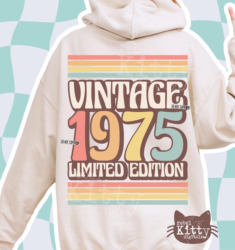 Vintage 1975 Limited Edition PNG | SVG | 1975 Birthday | 50th Birthday ...