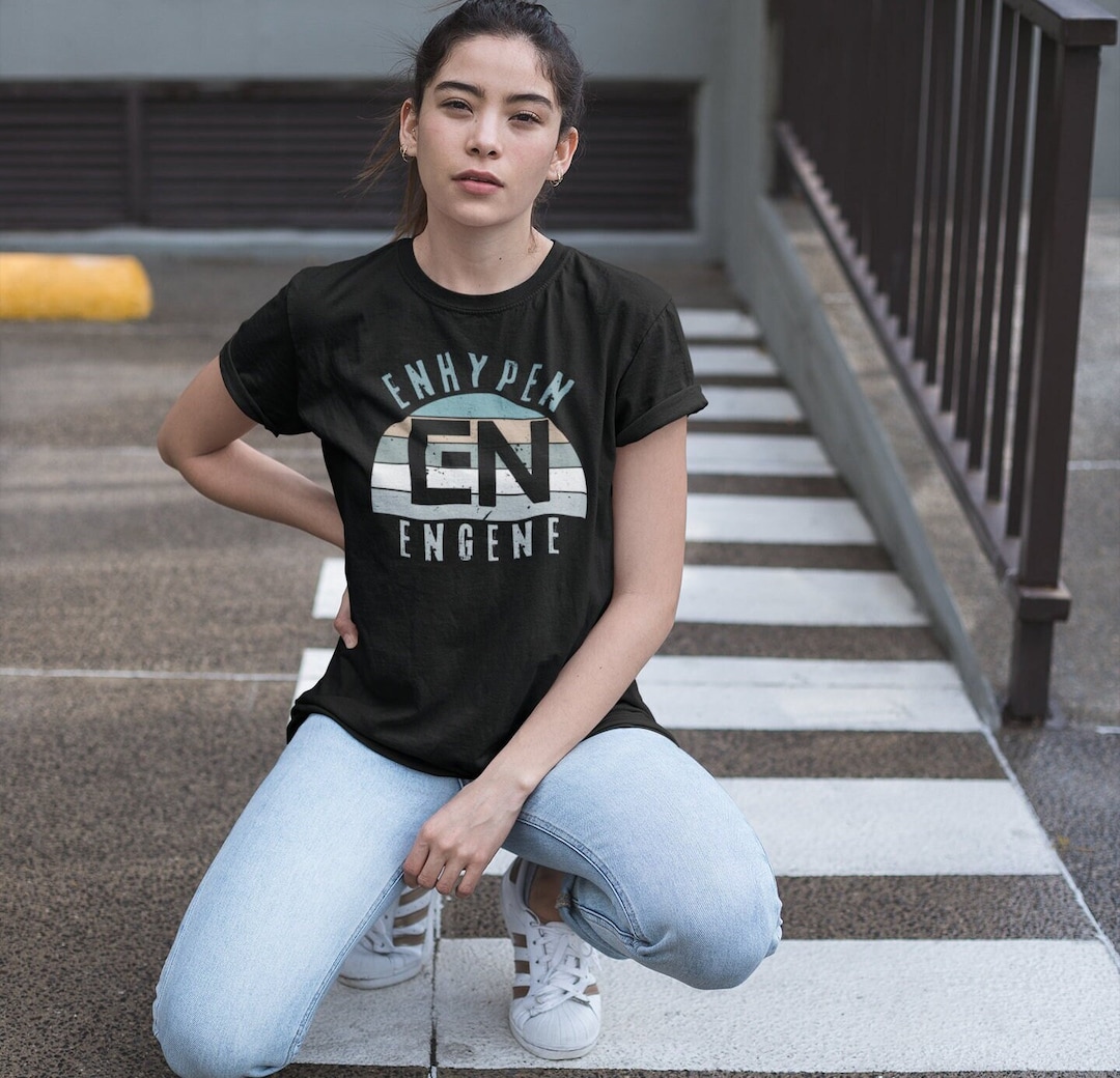 Enhypen Engene Retro Sunset Unisex Shirt, Enhypen Shirt, Engene Shirt ...