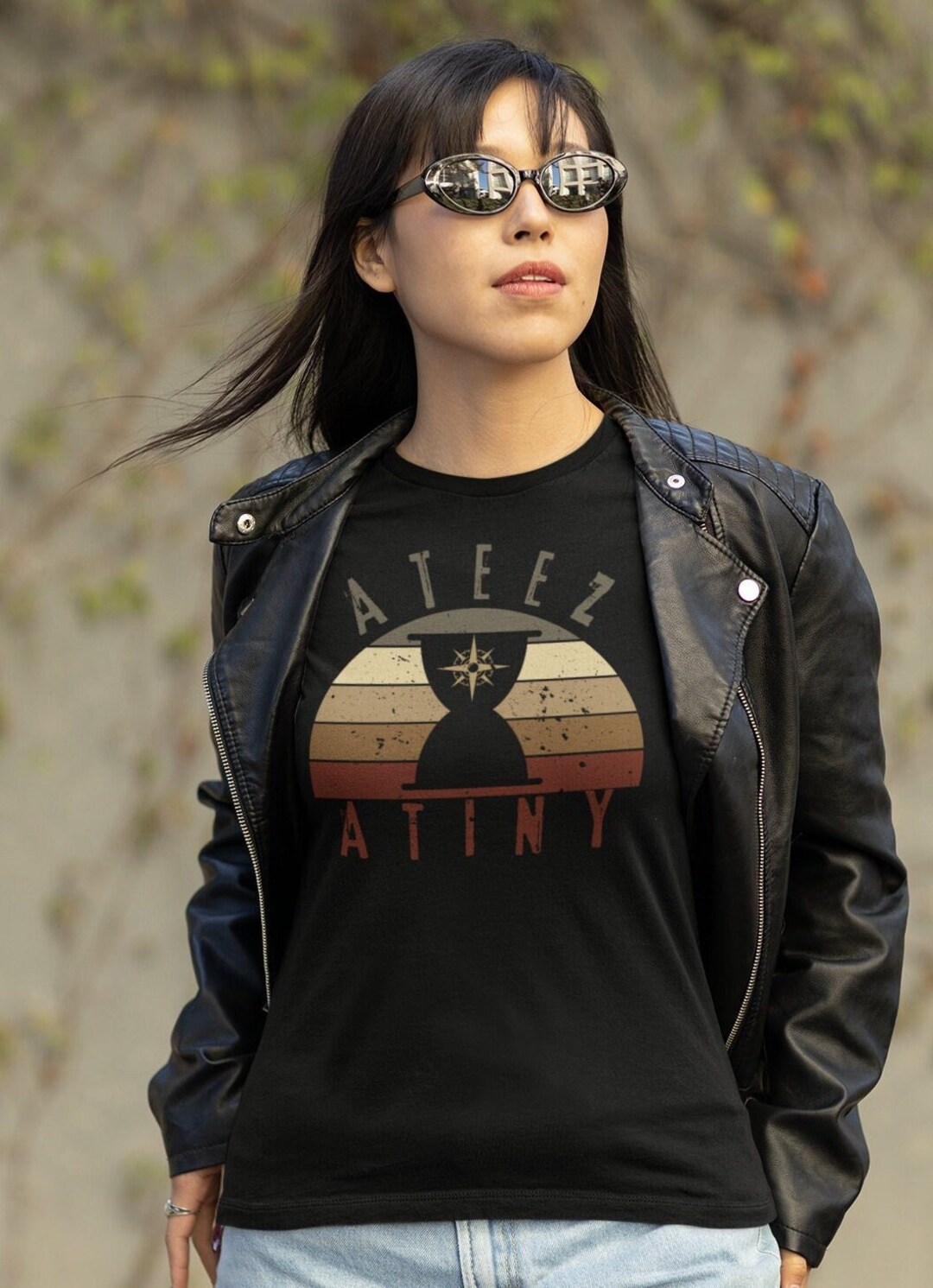 Ateez Atiny Retro Sunset Unisex Shirt, Ateez Shirt, Atiny Shirt, Ateez ...