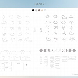 Weather Digital Stickers for Digital Planners, Goodnotes Stickers ...