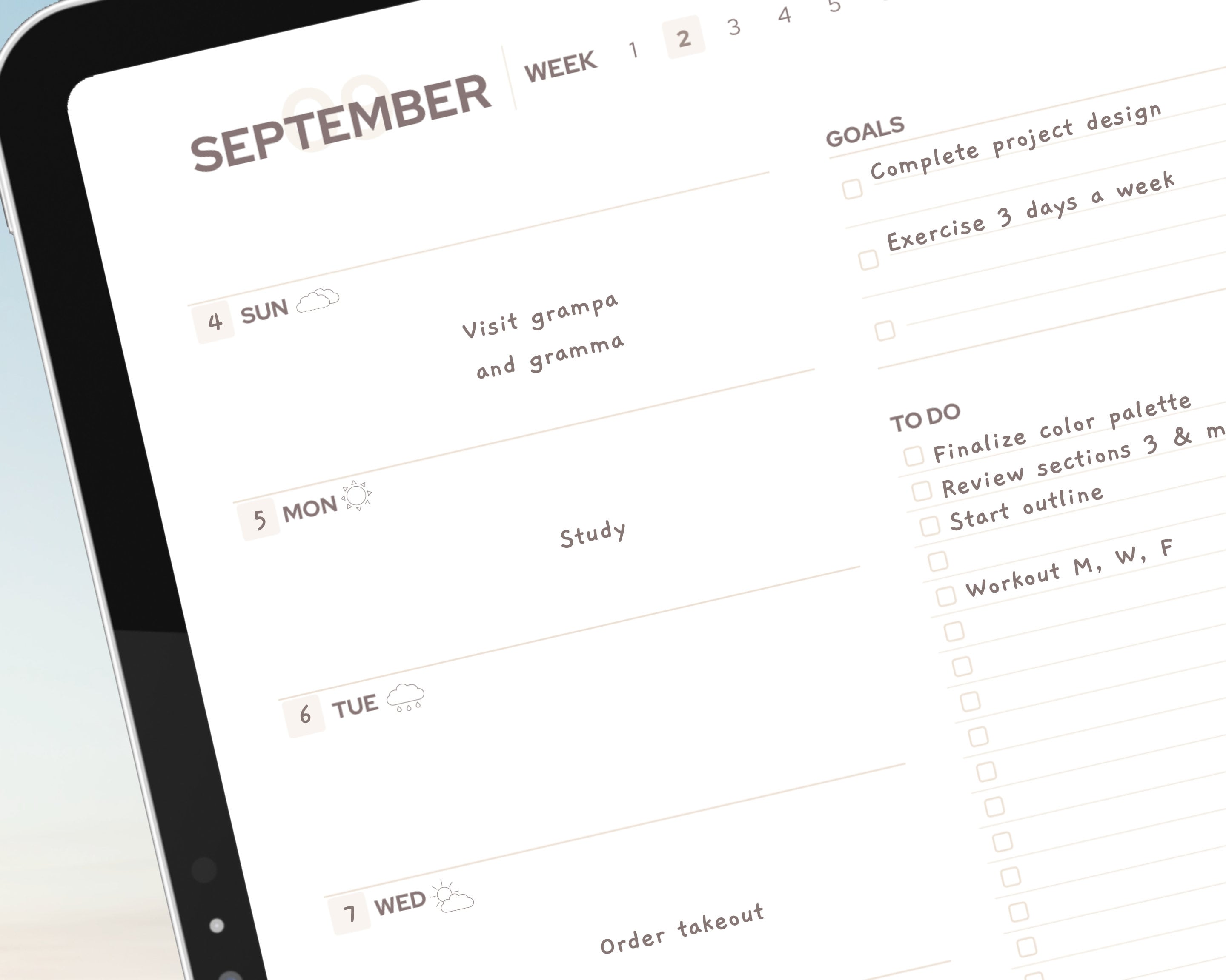 Weather Digital Stickers for Digital Planners, Goodnotes Stickers ...