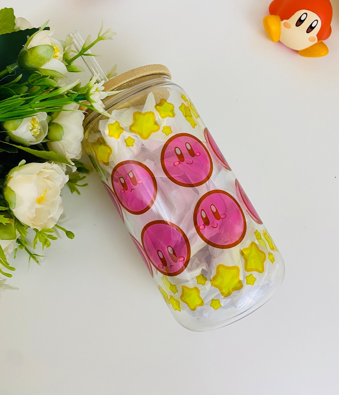 Kirby Canvas Curse 16oz Glass Cup - Etsy