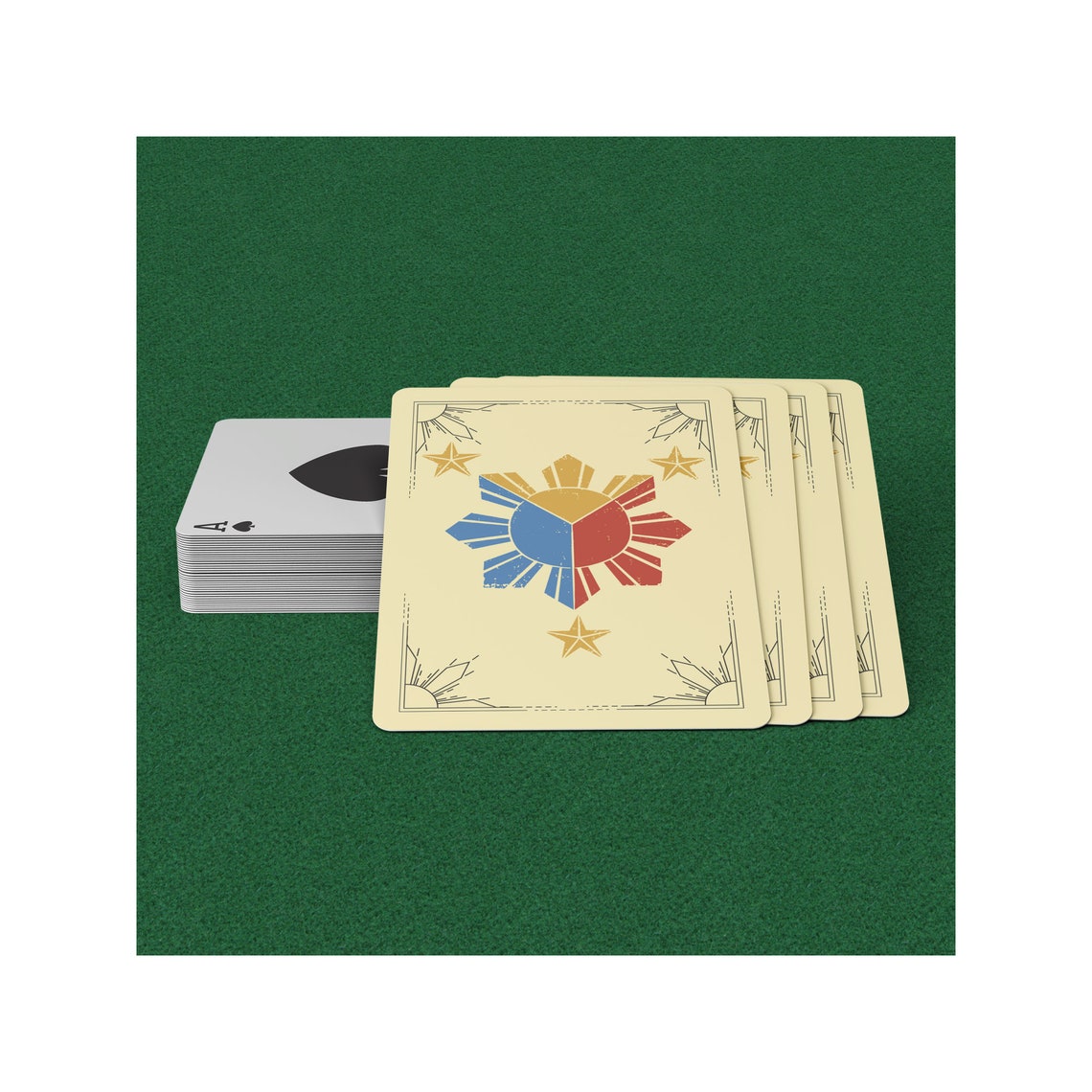 Filipino Playing Cards, the Philippines Flag Design, Star, Sun, Pinoy ...