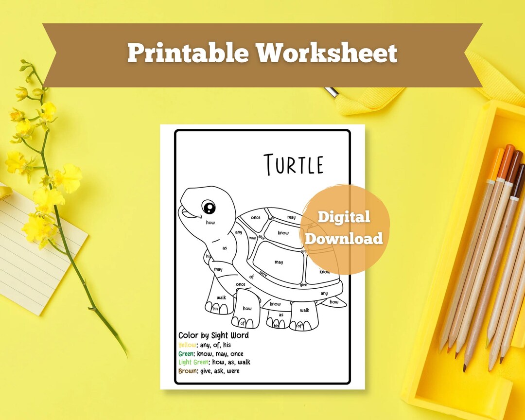 Printable Sight Word Color Worksheet, Kindergarten, First Grade, High ...