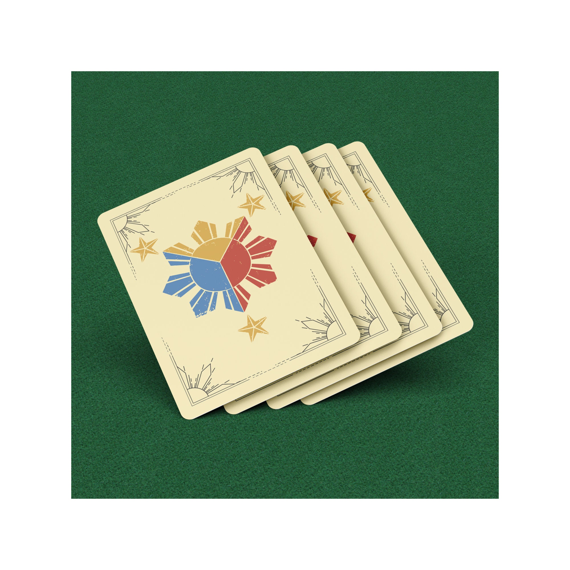 Filipino Playing Cards, the Philippines Flag Design, Star, Sun, Pinoy ...