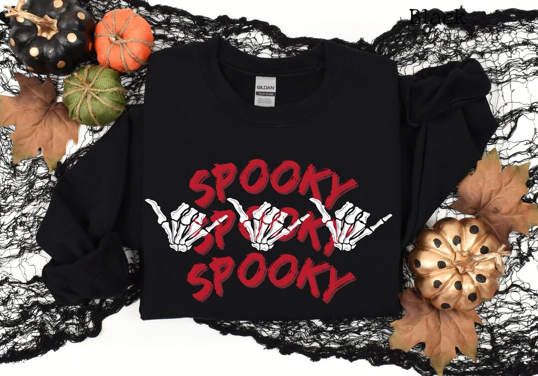 Spooky Aloha Skeleton Hands Halloween Costume Fall Sweatshirt, Fall ...