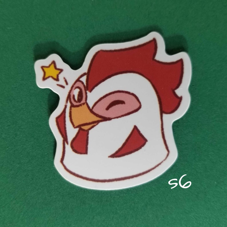 Giant Chicken Matte Vinyl Cute Sticker Pack - Etsy