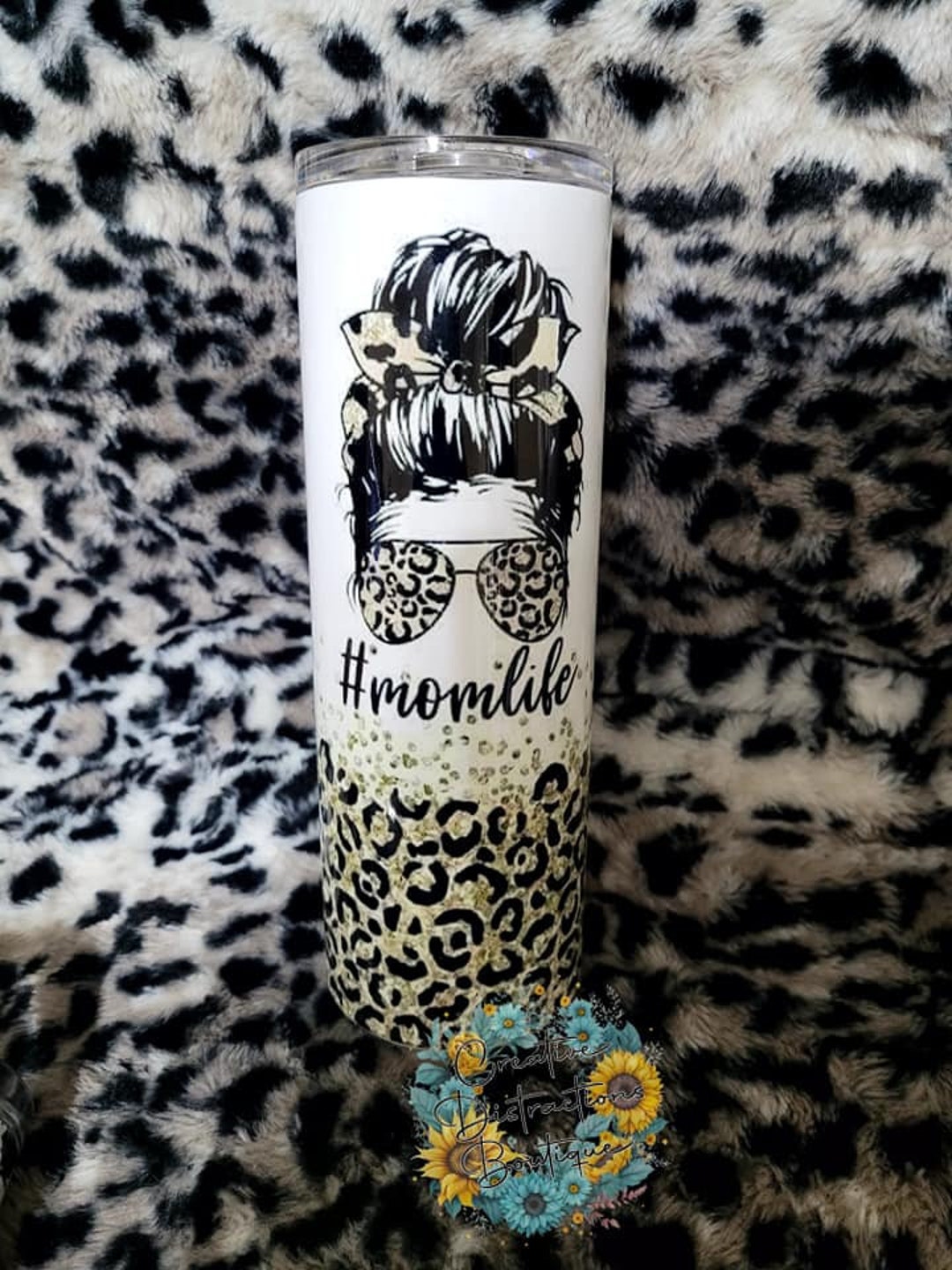 Leopard Print Mom Life 20 Oz Sublimation Tumbler Etsy