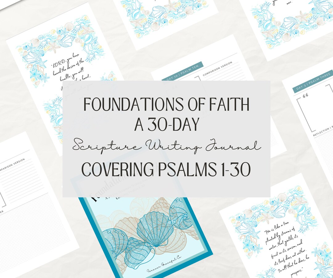 Foundations of Faith: A 30-day Scripture Writing Journal Covering ...
