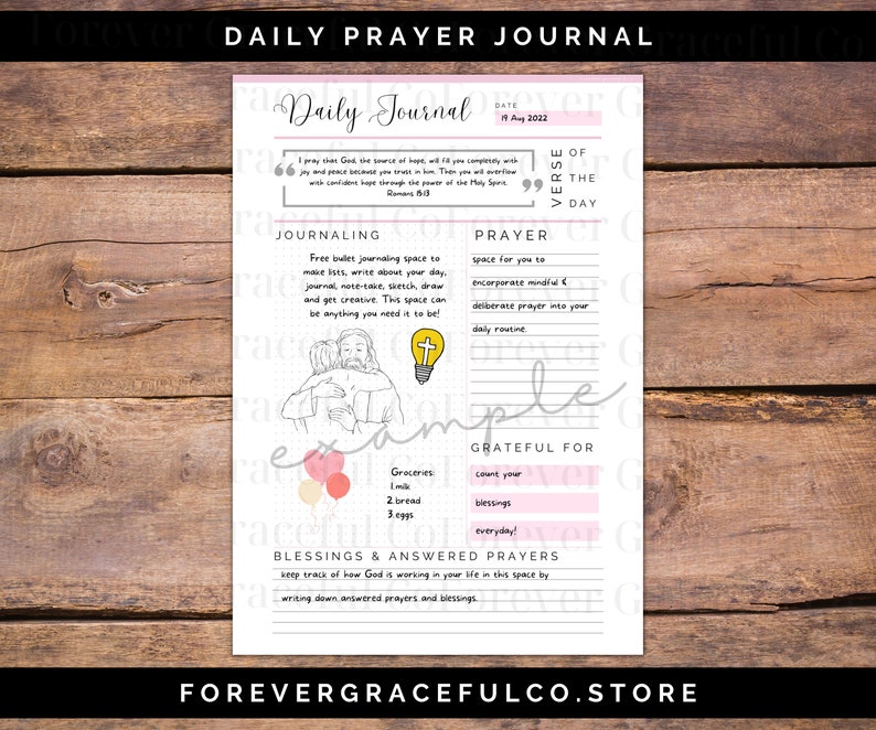 Daily Prayer Journal Printable Template - Etsy