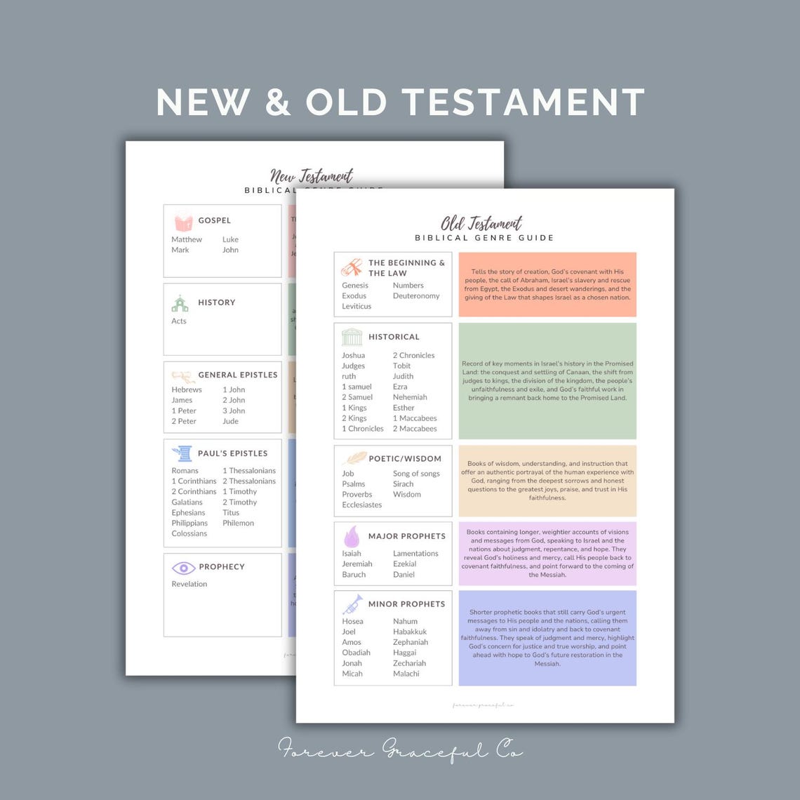 CATHOLIC Bible Genres Breakdown Printable Template - Etsy
