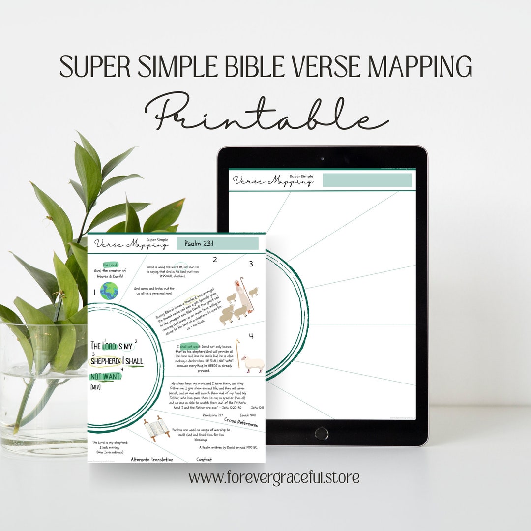 SUPER SIMPLE Bible Verse Mapping Printable Template - Etsy