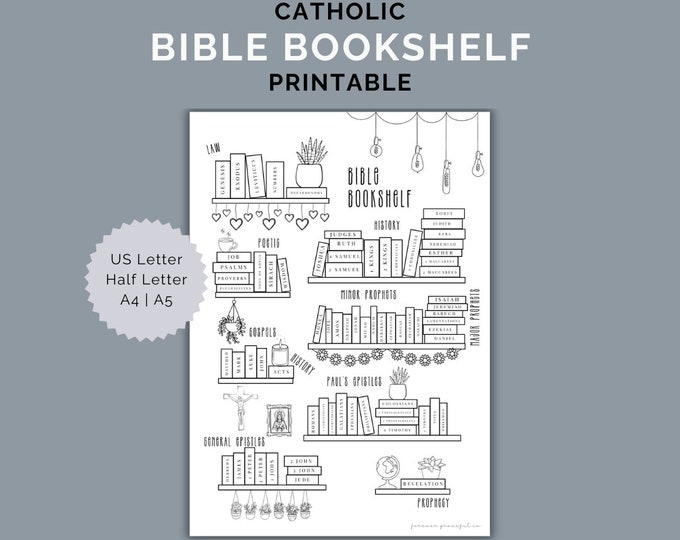 Books of the Bible Bookcase Tracker Coloring Print - Etsy