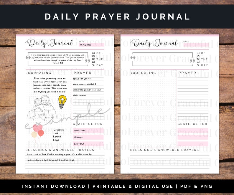 Daily Prayer Journal Printable Template - Etsy
