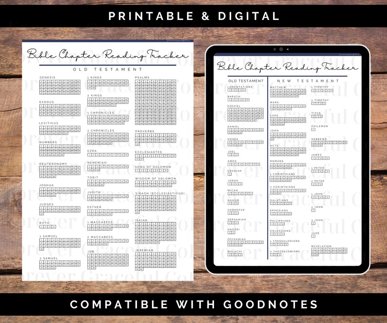 CATHOLIC Bible Chapter Tracker Printable Template - Etsy