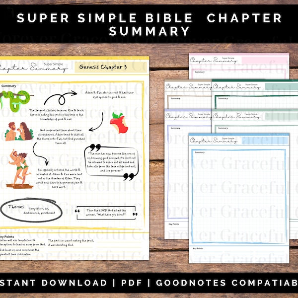 Bible Printable Cliff Notes - Etsy