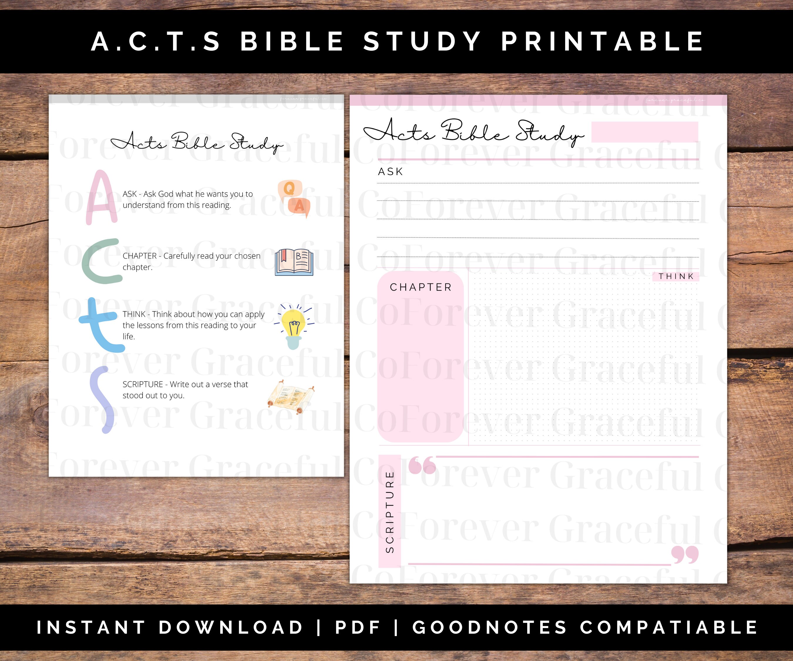 ACTS Bible Study Printable Template - Etsy Australia