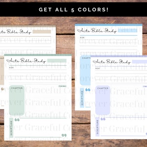 ACTS Bible Study Printable Template - Etsy Australia