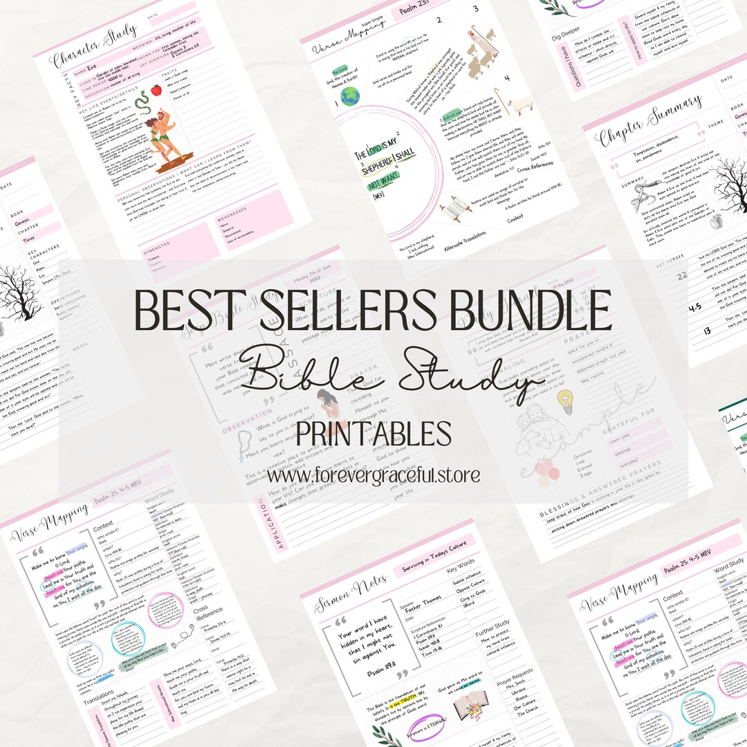 Bible Study Best Seller Bundle - Etsy