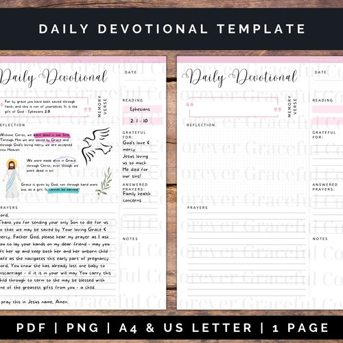 My Quiet Time Journal Template Printable Prayer Bible - Etsy