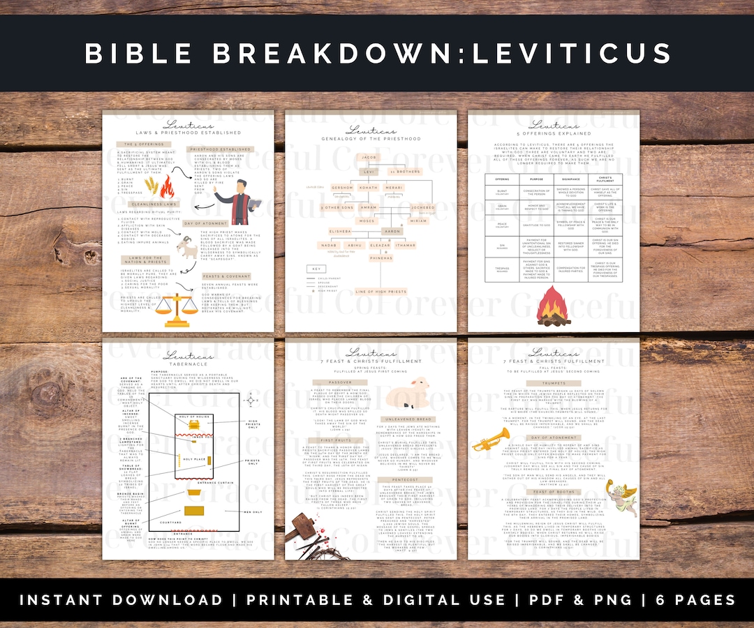 Leviticus Bible Breakdown Printable - Etsy