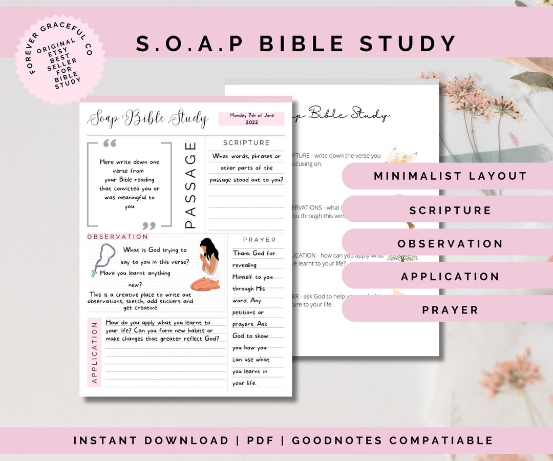 SOAP Bible Study Printable Template (Instant Download) - Etsy